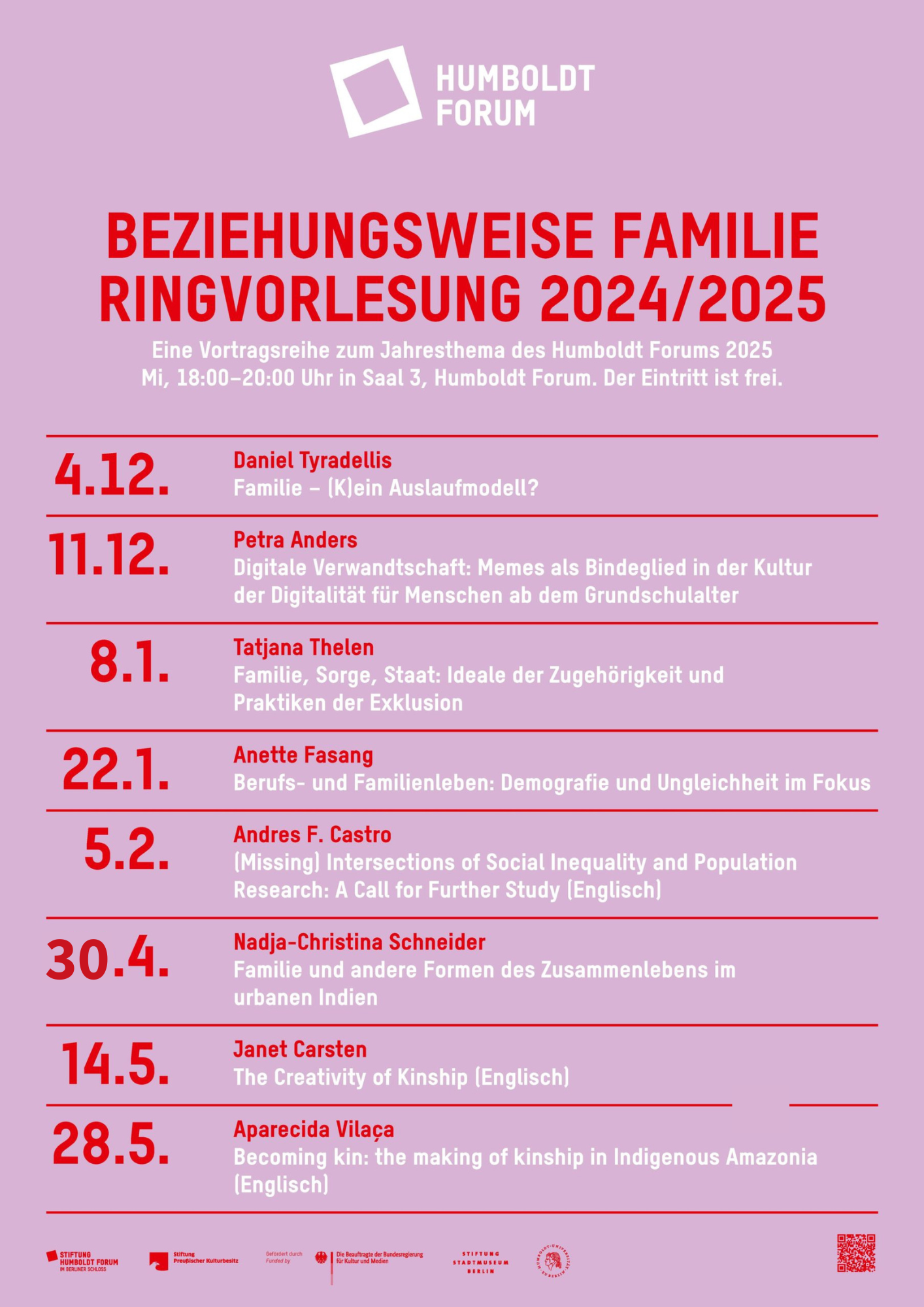 Lecture series “Beziehungsweise Familie” (Family Matters) – May 14 ...